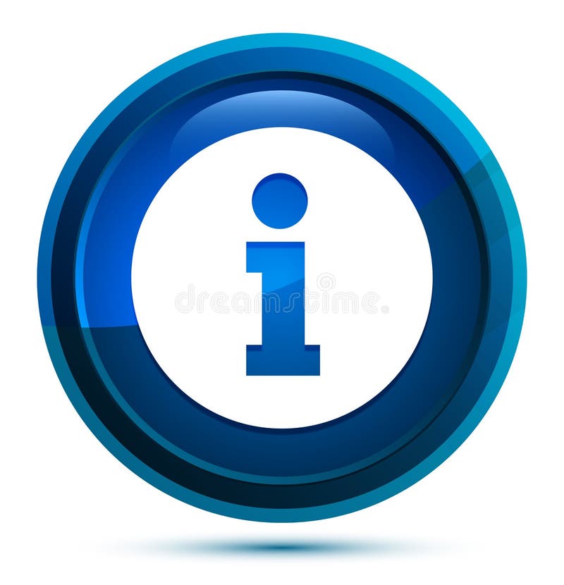 Info Icon Elegant Blue Round Button Illustration Stock Vector ...