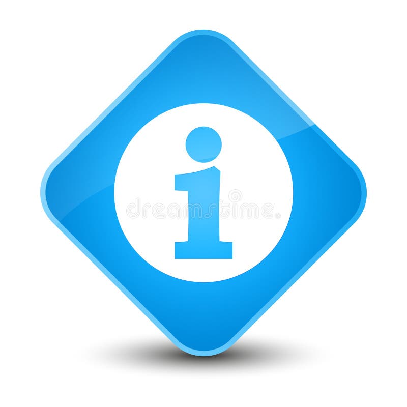 Info Icon Elegant Cyan Blue Diamond Button Stock Illustration ...