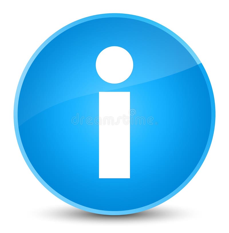 Info Icon Elegant Cyan Blue Round Button Stock Illustration ...