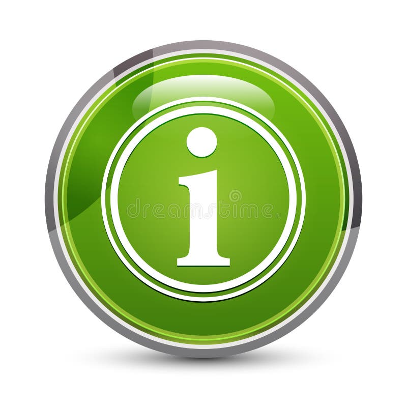 Info Icon Elegant Green Round Button Vector Illustration Stock Vector ...
