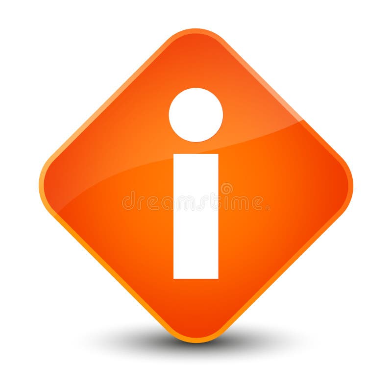 Info Icon Elegant Orange Diamond Button Stock Illustration ...