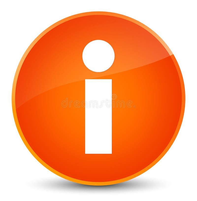 Info Icon Elegant Orange Round Button Stock Illustration - Illustration ...