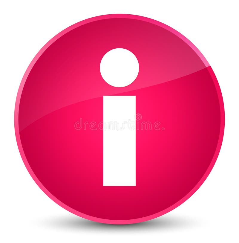 Info Icon Elegant Pink Round Button Stock Illustration - Illustration ...