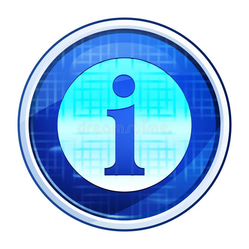 Info Icon Futuristic Blue Round Button Vector Illustration Stock ...