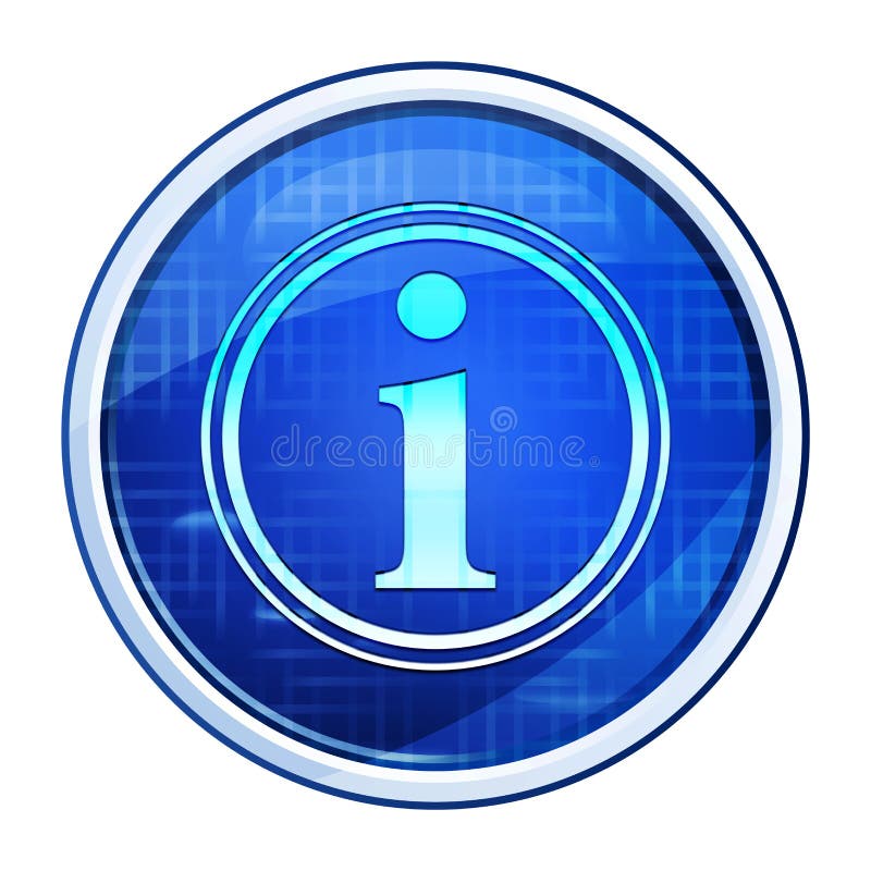 Info Icon Futuristic Blue Round Button Vector Illustration Stock ...