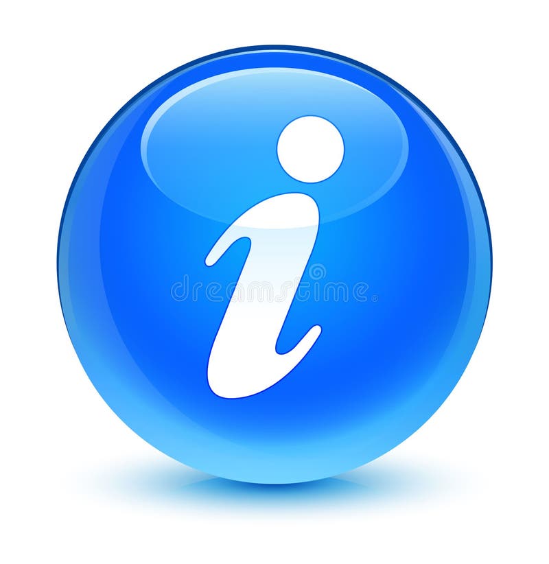 Info Icon Glassy Cyan Blue Round Button Stock Illustration ...