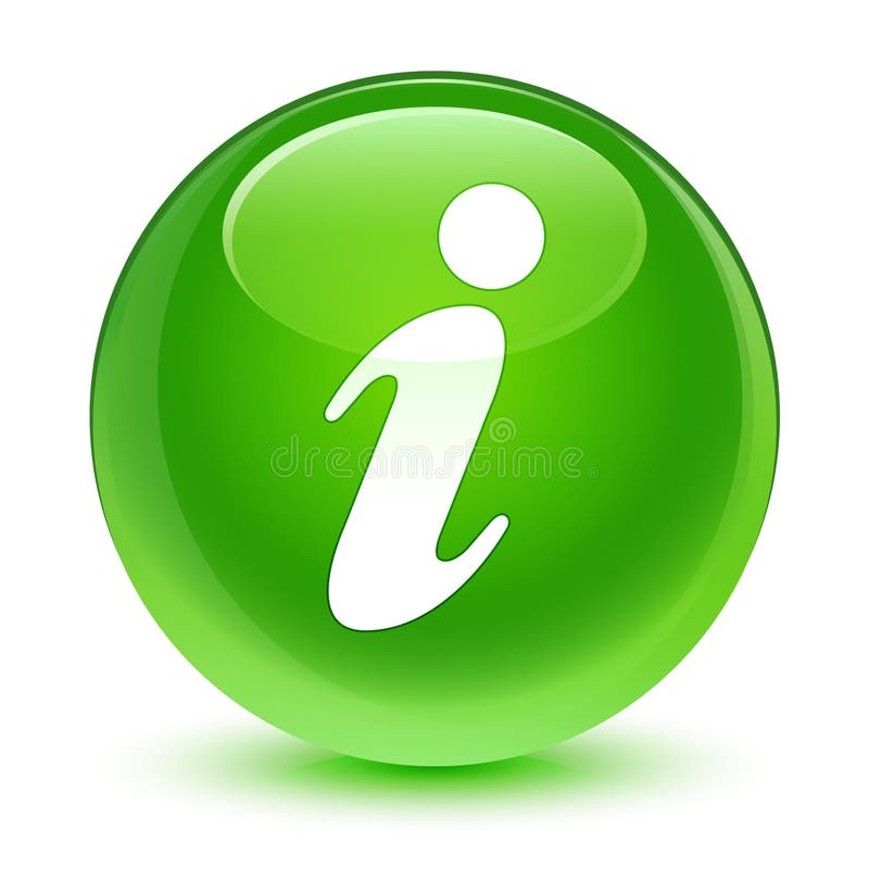 Info Icon Glassy Green Round Button Stock Illustration - Illustration ...