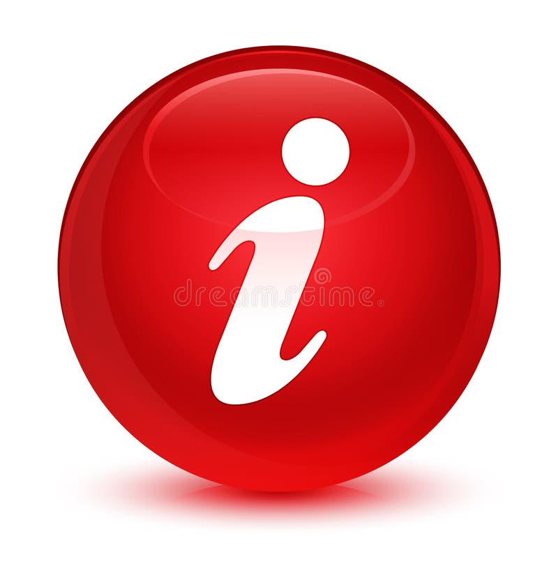 Info Icon Glassy Red Round Button Stock Illustration - Illustration of ...