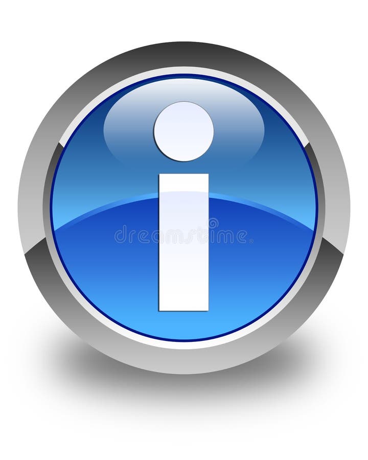 Info Icon Blue Round Button Stock Illustration - Illustration of button ...