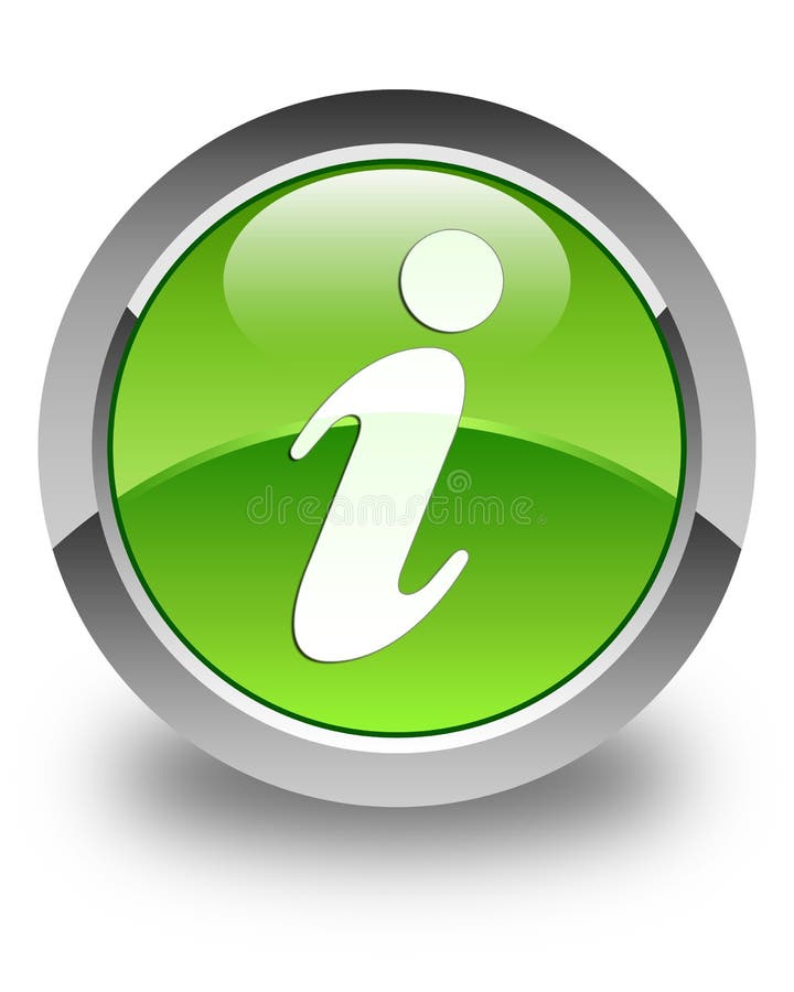 Info Icon Glossy Green Round Button Stock Illustration - Illustration ...