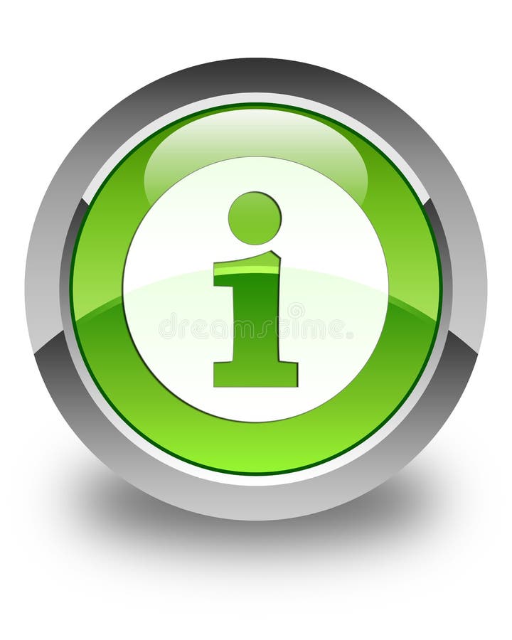 Info Icon Glossy Green Round Button Stock Illustration - Illustration ...