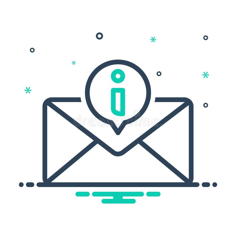 Mix Icon for Info, Inform and Email Stock Illustration - Illustration ...