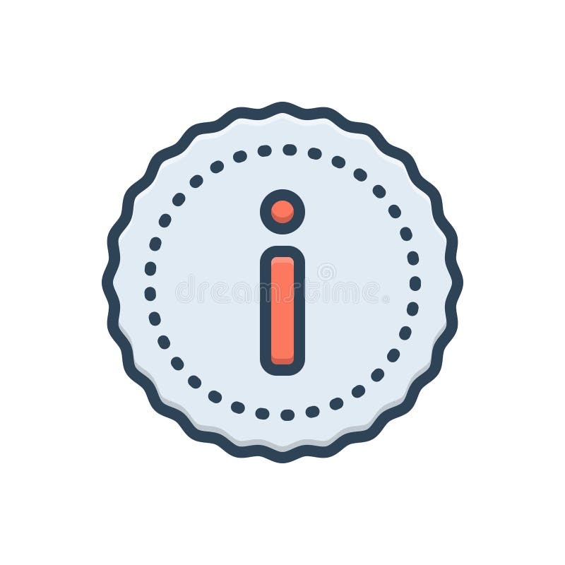 Color Illustration Icon for Info, Knowhow and Alert Stock Illustration ...