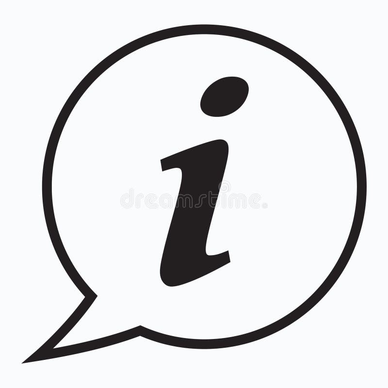 Info Icon, Information Sign Icon. Info Speech Bubble Symbol. I Letter ...