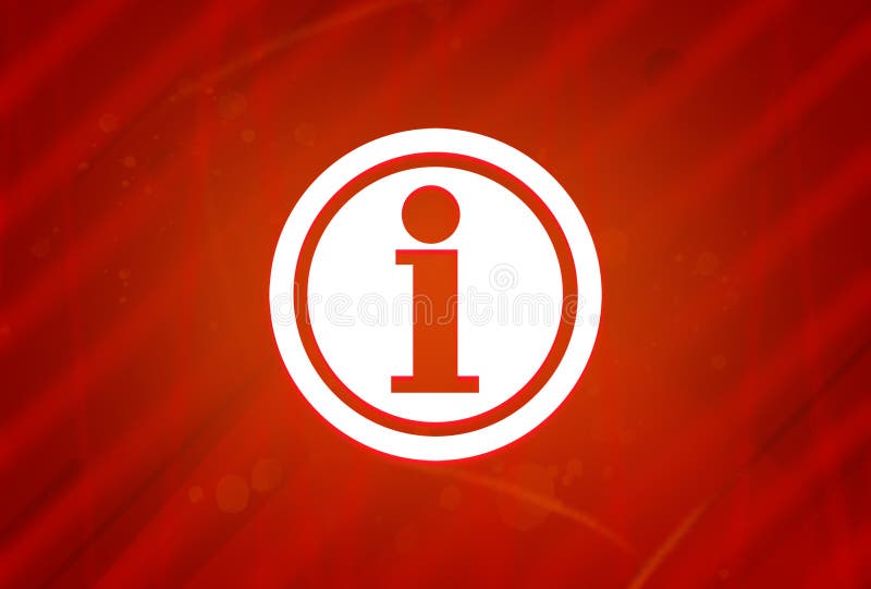 Info Icon Isolated on Abstract Red Gradient Magnificence Background ...
