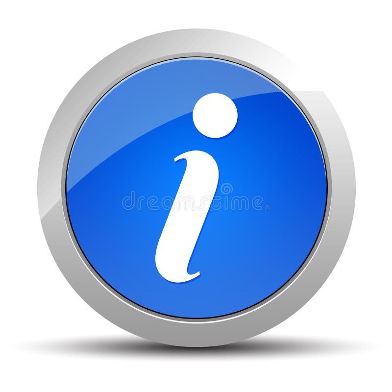 Info Icon Blue Round Button Illustration Stock Illustration ...