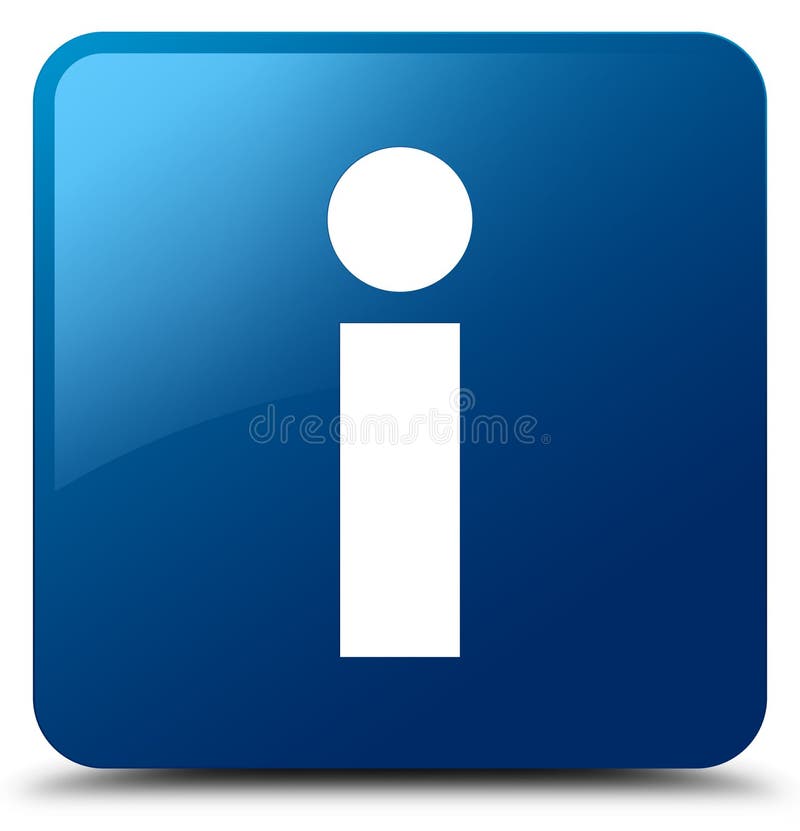 Info Icon Blue Square Button Stock Illustration - Illustration of info ...