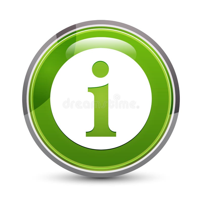 Info Icon Elegant Green Round Button Vector Illustration Stock Vector ...