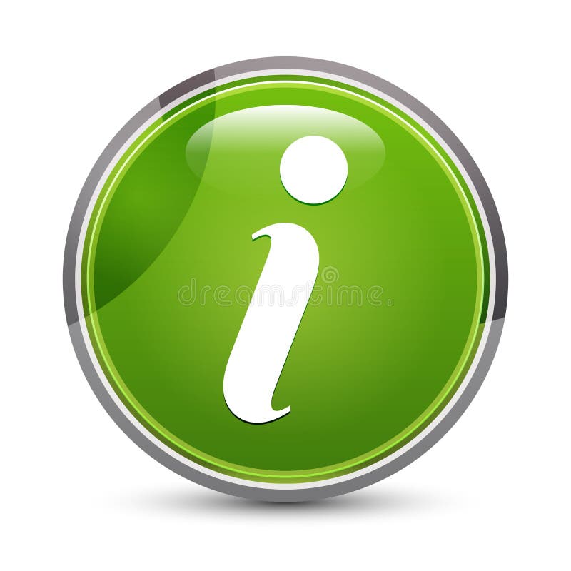 Info Icon Elegant Green Round Button Vector Illustration Stock Vector ...