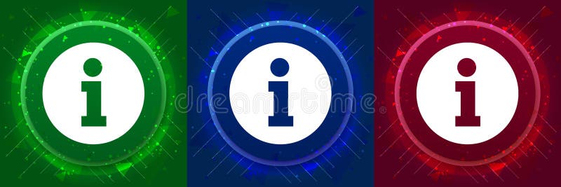 Info Icon Elegant Modern Design Abstract Buttons Set Illustration Stock ...