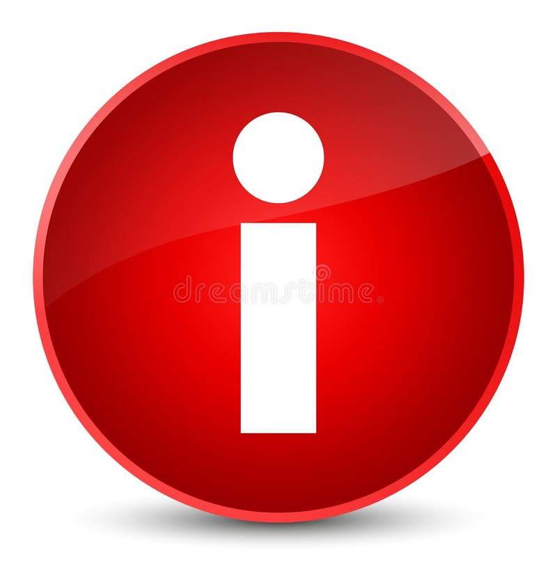 Info Icon Elegant Red Round Button Stock Illustration - Illustration of ...