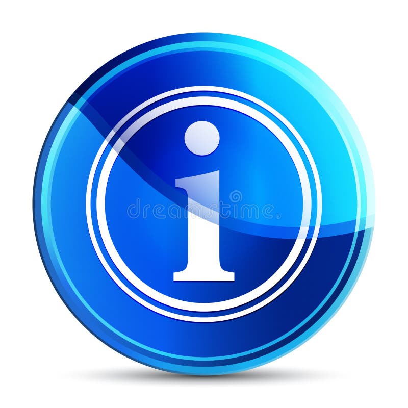 Info Icon Glassy Vibrant Sky Blue Round Button Illustration Stock ...