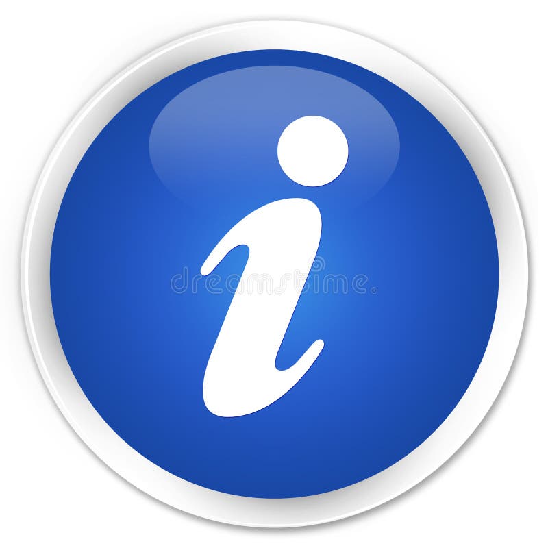 Info Icon Premium Blue Round Button Stock Illustration - Illustration ...