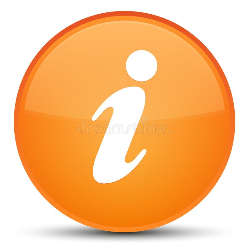 Info Icon Special Orange Round Button Stock Illustration - Illustration ...