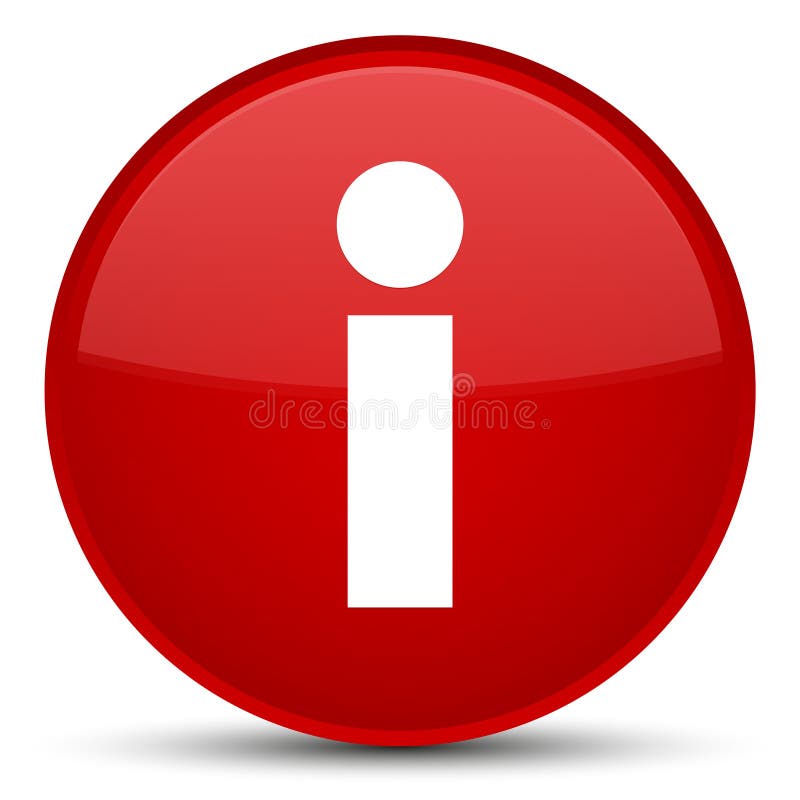 Info Icon Special Red Round Button Stock Illustration - Illustration of ...