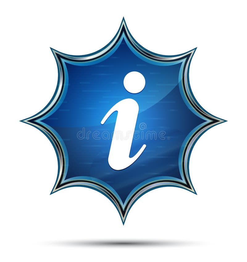 Info Icon Magical Glassy Sunburst Blue Button Stock Illustration ...
