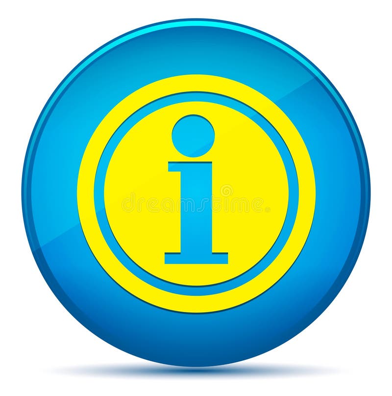 Info Icon Modern Flat Cyan Blue Round Button Stock Illustration ...
