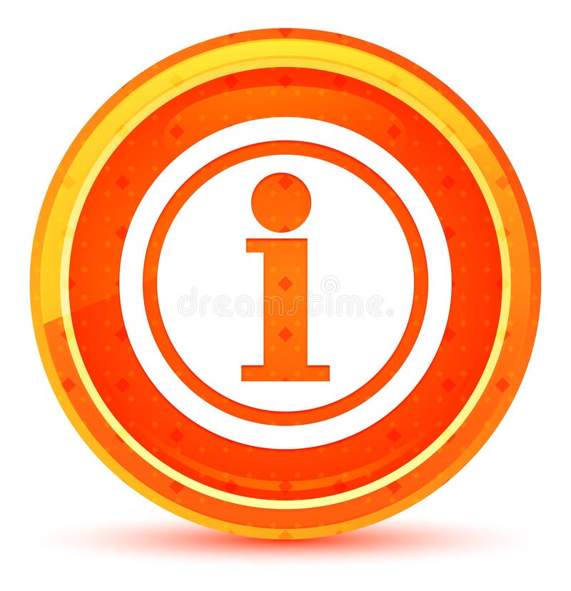 Info Icon Natural Orange Round Button Stock Illustration - Illustration ...