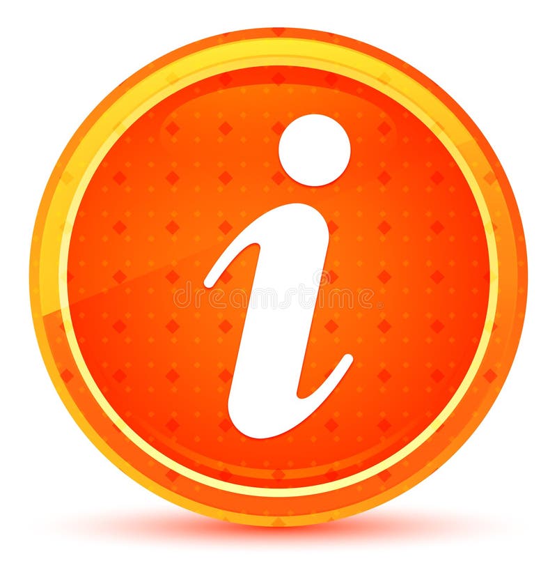 Info Icon Natural Orange Round Button Stock Illustration - Illustration ...