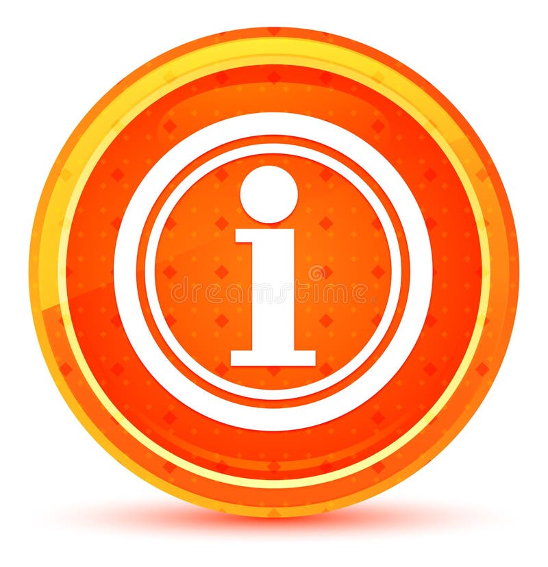 Info Icon Natural Orange Round Button Stock Illustration - Illustration ...