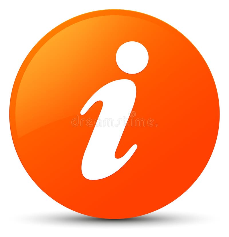 Info Icon Orange Round Button Stock Illustration - Illustration of sign ...