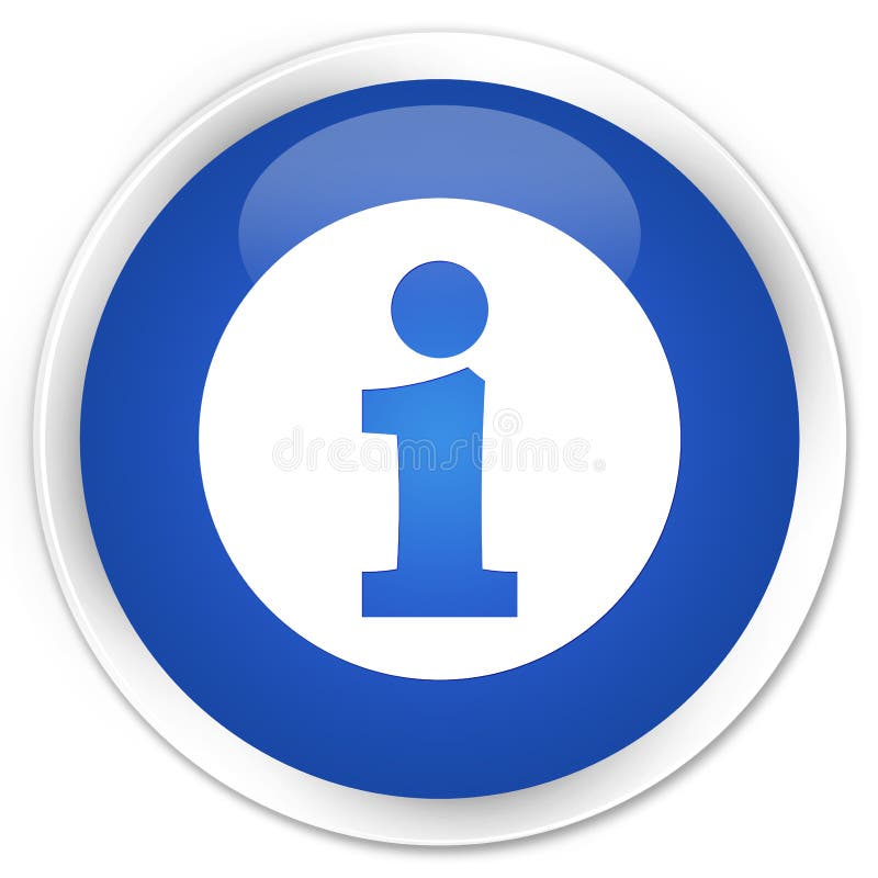 Info Icon Premium Blue Round Button Stock Illustration - Illustration ...