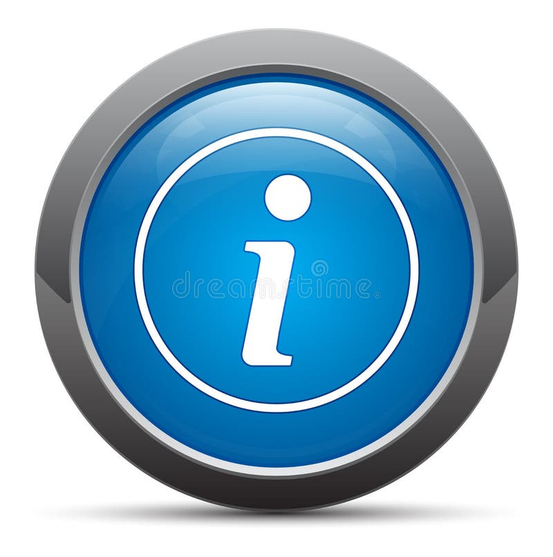 Info Icon Premium Blue Round Button Vector Illustration Stock Vector ...