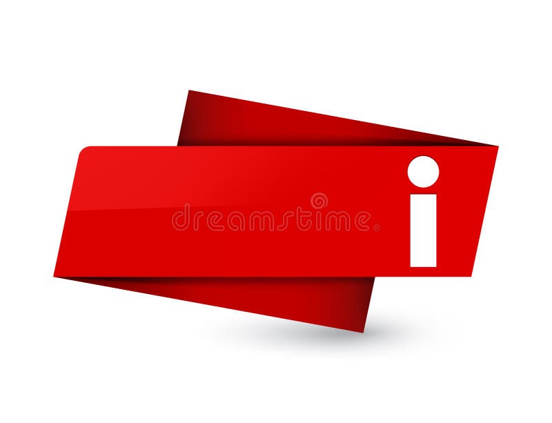 Info Icon Premium Red Tag Sign Stock Illustration - Illustration of ...