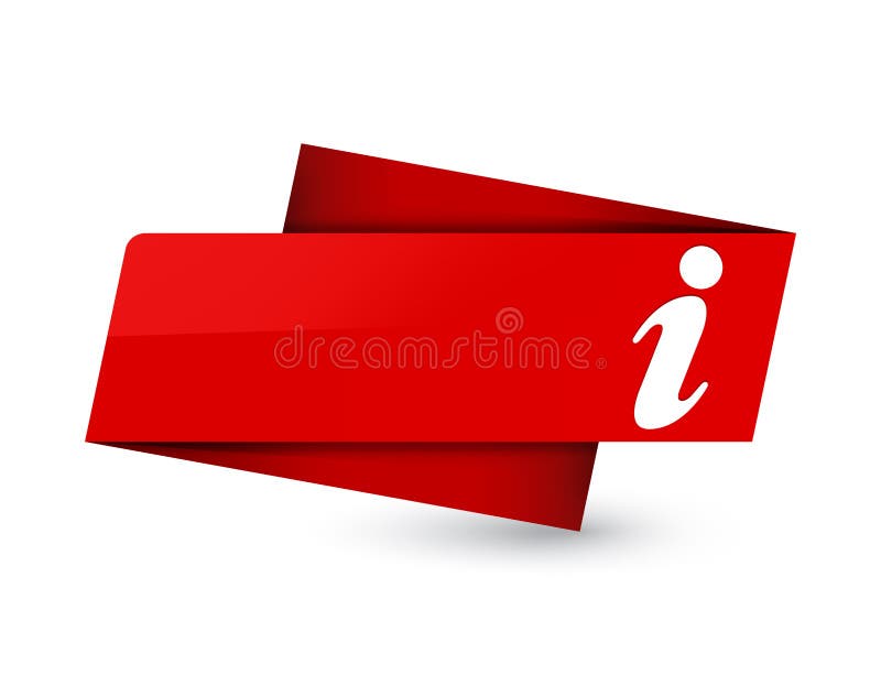 Info Icon Premium Red Tag Sign Stock Illustration - Illustration of ...