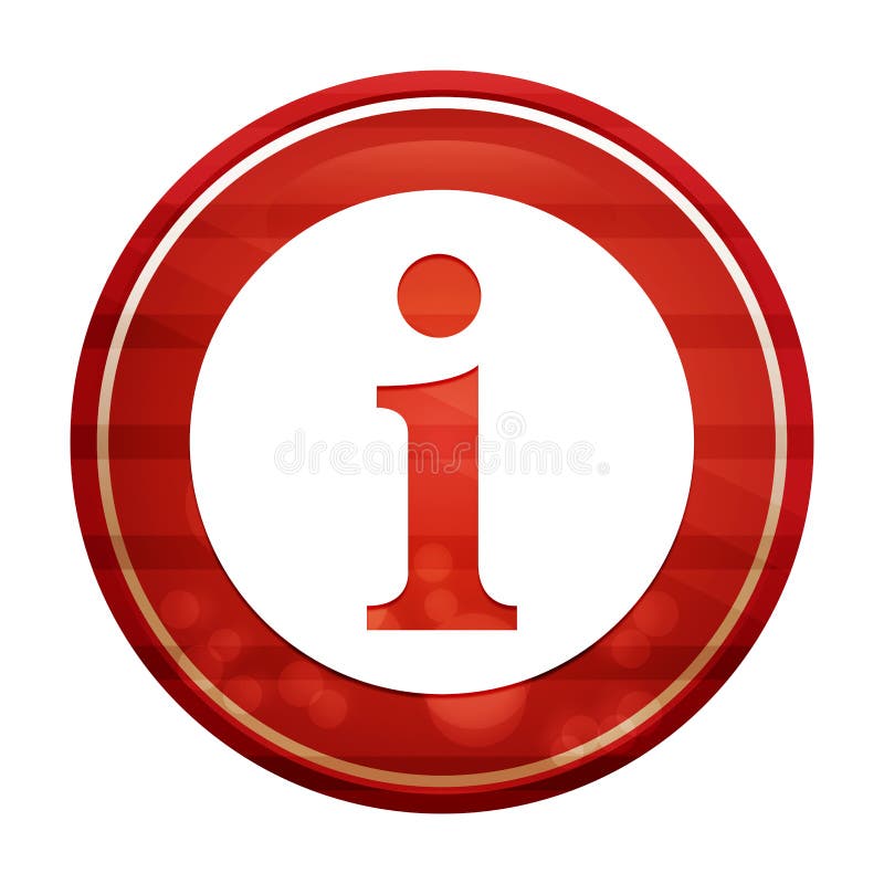 Info Icon Realistic Diagonal Motion Red Round Button Illustration Stock ...