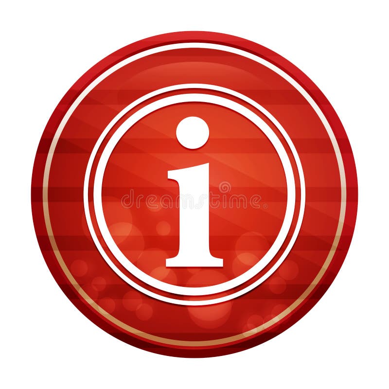 Info Icon Realistic Diagonal Motion Red Round Button Illustration Stock ...