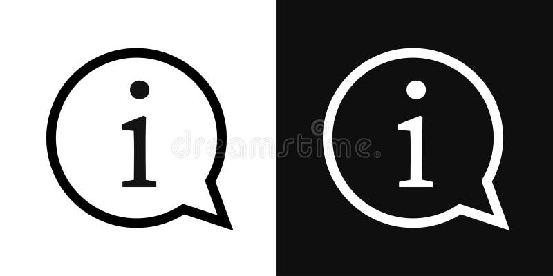 Info Icon Set. Inform Vector Symbol. I Button. Faq Sign Stock Vector ...