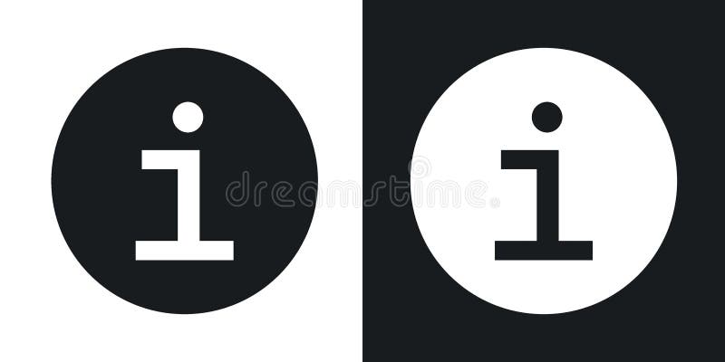 Info Icon Set. Inform Vector Symbol. I Button. Faq Sign Stock Vector ...