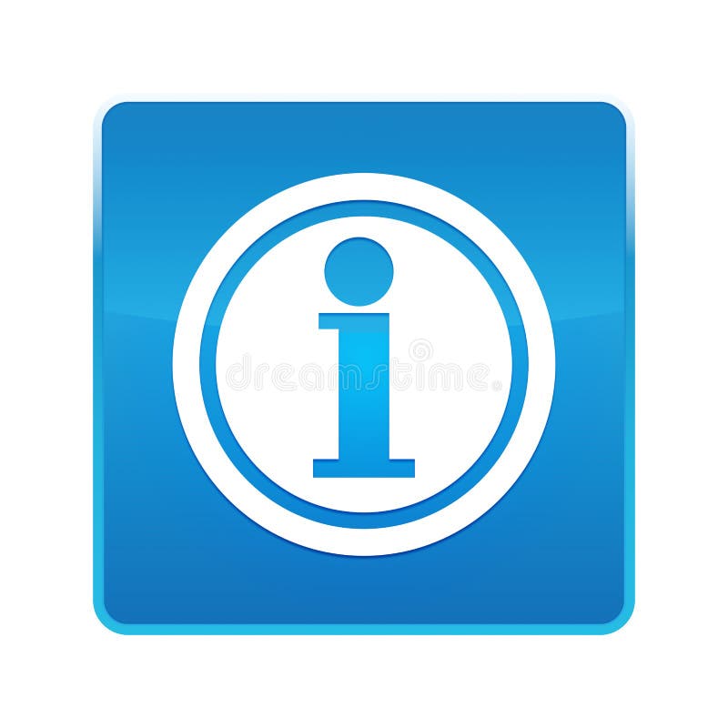 Info Icon Blue Square Button Stock Illustration - Illustration of ...