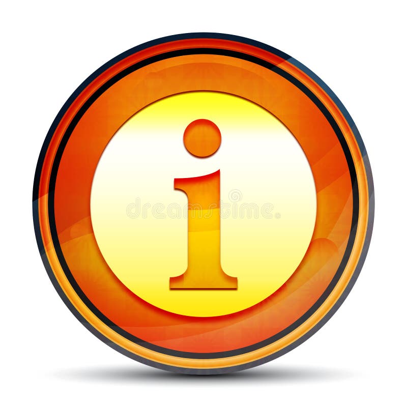 Info Icon Shiny Bright Orange Round Button Illustration Stock ...