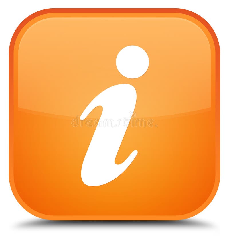 Info Icon Special Orange Square Button Stock Illustration ...