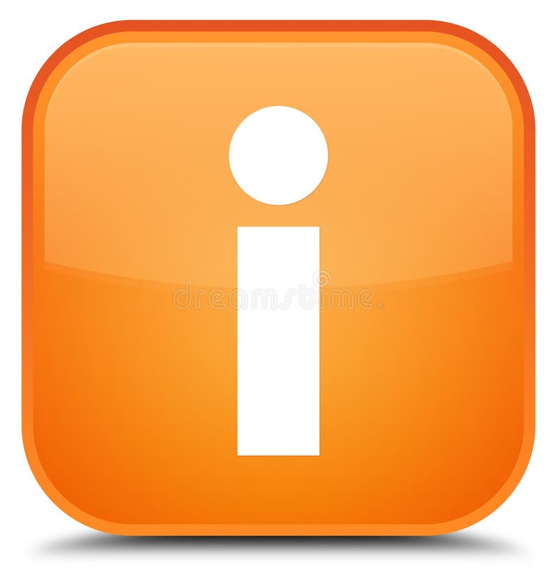 Info Icon Special Orange Square Button Stock Illustration ...