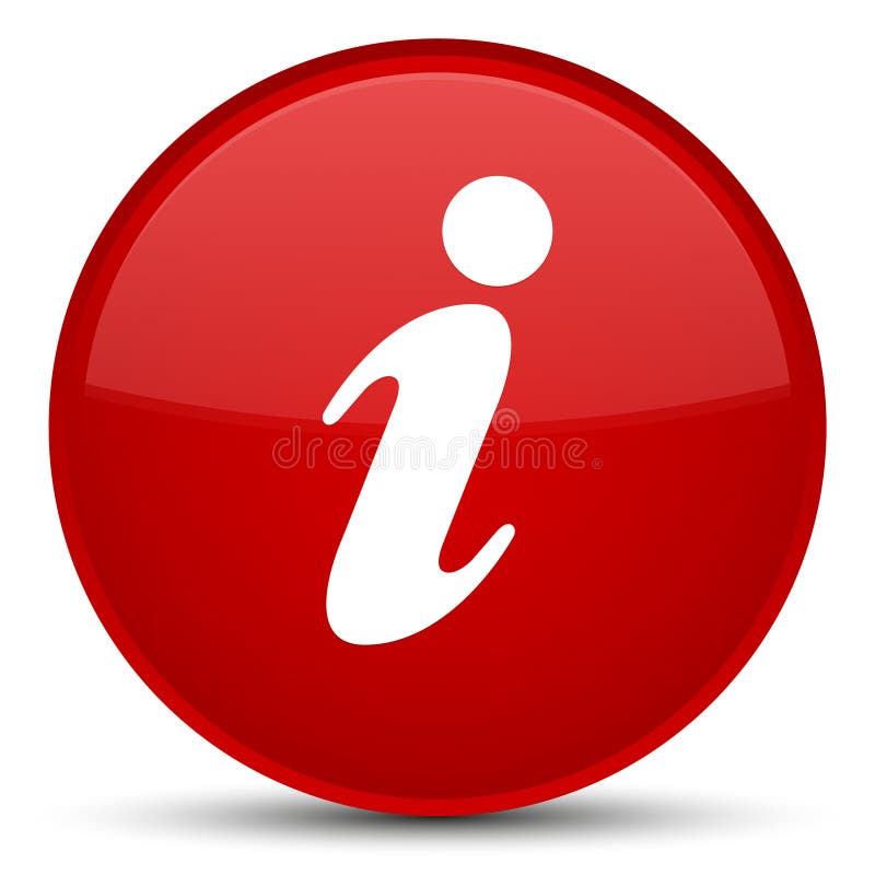 Info Icon Special Red Round Button Stock Illustration - Illustration of ...