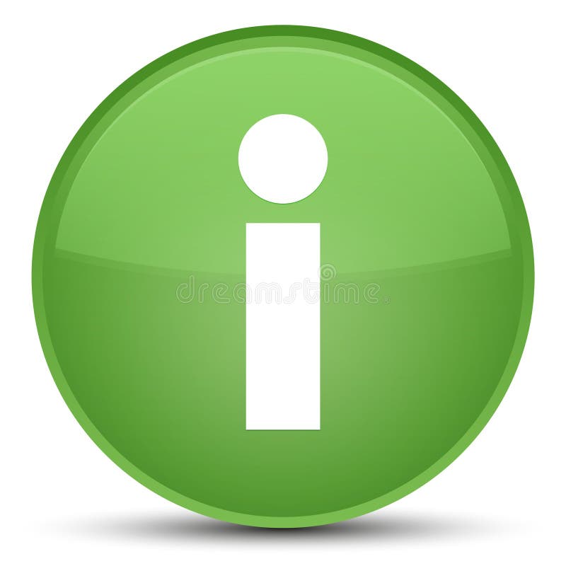 Info Icon Special Soft Green Round Button Stock Illustration ...