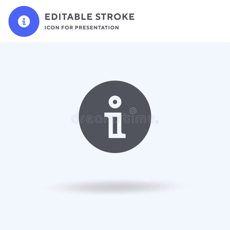 Info icon vector, filled stock illustration. Illustration of isolated ...